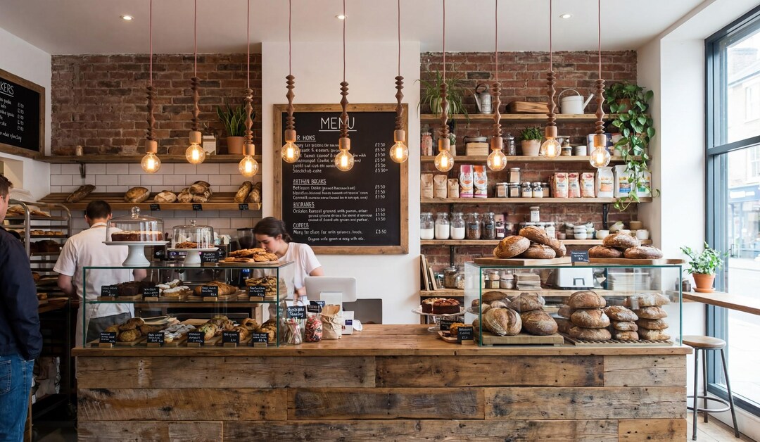 Walnut Wood Pendant Light | Bakery & Cafe Commercial Lighting - Etsy