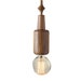 Handcrafted Walnut Wood Hanging Light - Unique Lathe Turned Pendant ...