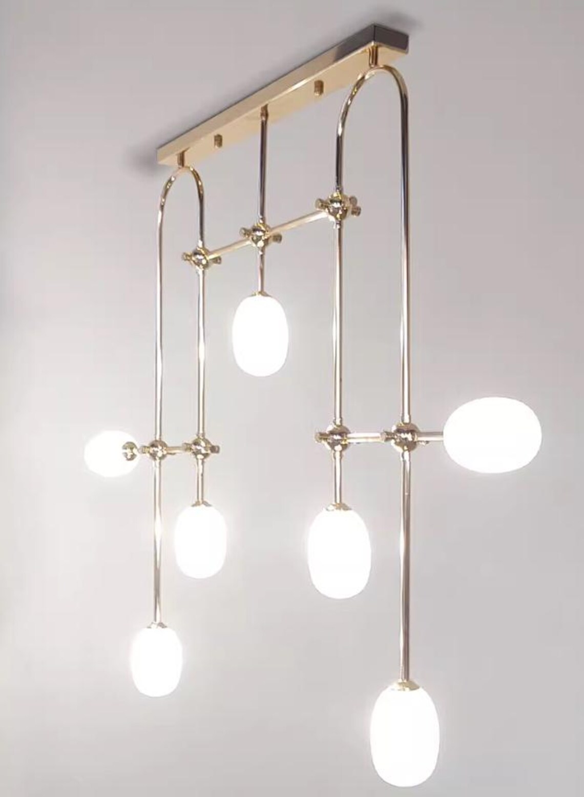 Handmade Metal and Glass Multi-head Pendant Light - Modern Dimmable ...