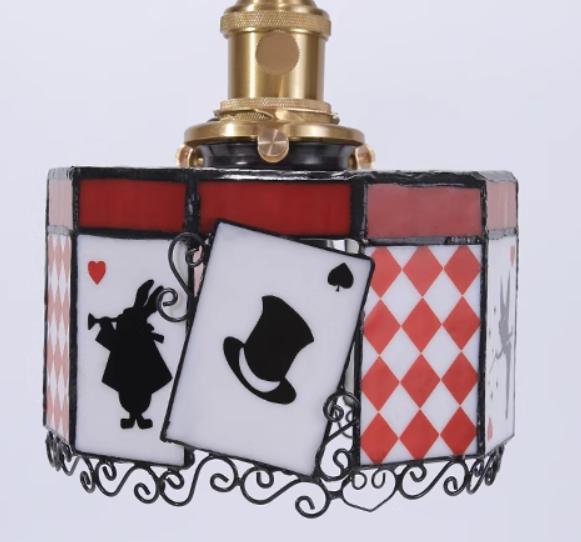 Alice in Wonderland Inspired Pendant Lamp - Handmade Brass and Glass ...