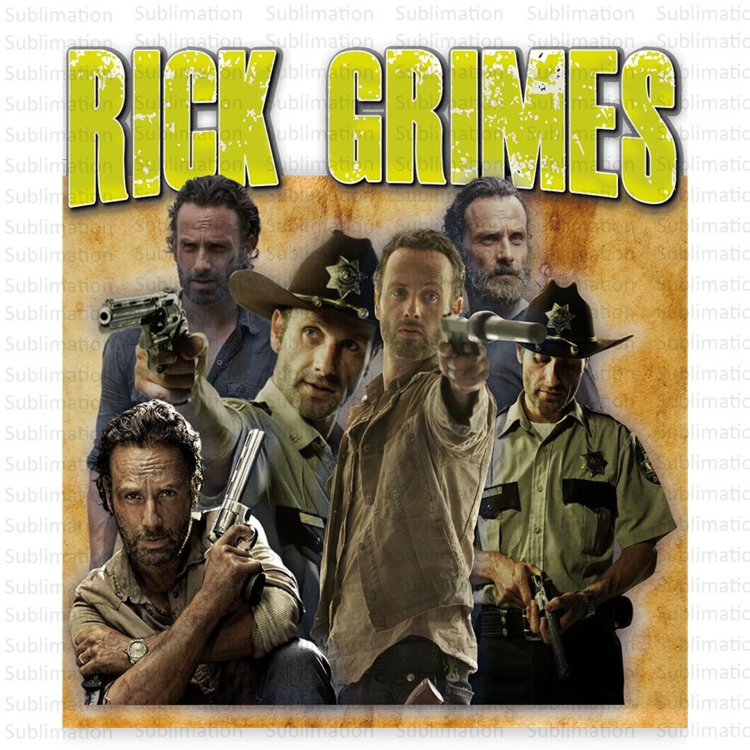 Rick Grimes Sublimation PNG, Rick Grimes Tshirt PNG, Digital Download ...
