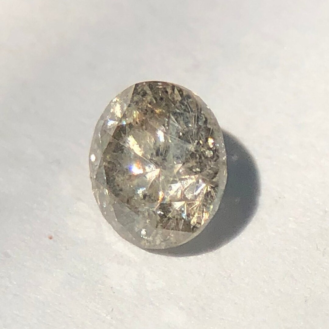 Faceted Salt and Pepper Diamond - Etsy
