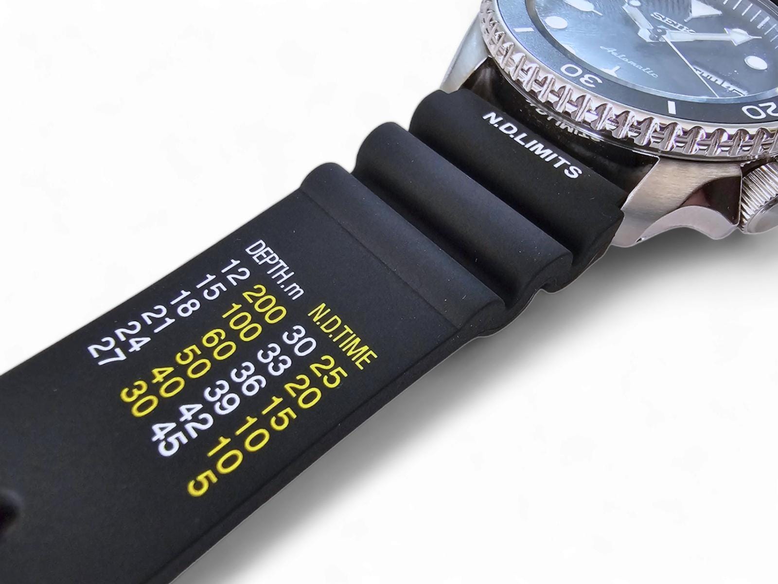 ND Limits Silicone Divers Watch Strap, Rubber Band (20mm 22mm 24mm XL ...