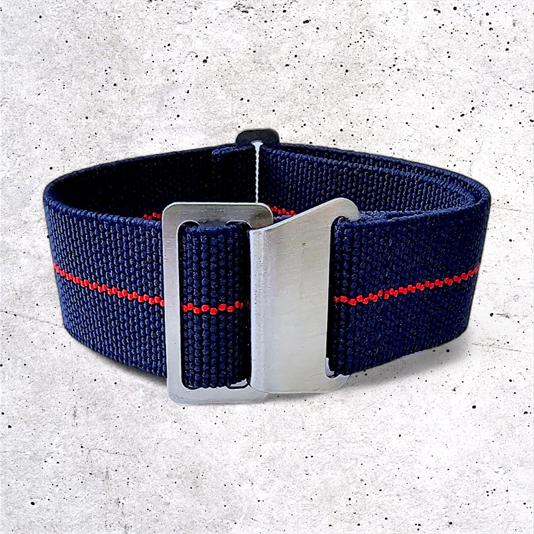 Marine Nationale Watch Strap Band Elastic Nylon Parachute 18 20 22 Mm ...