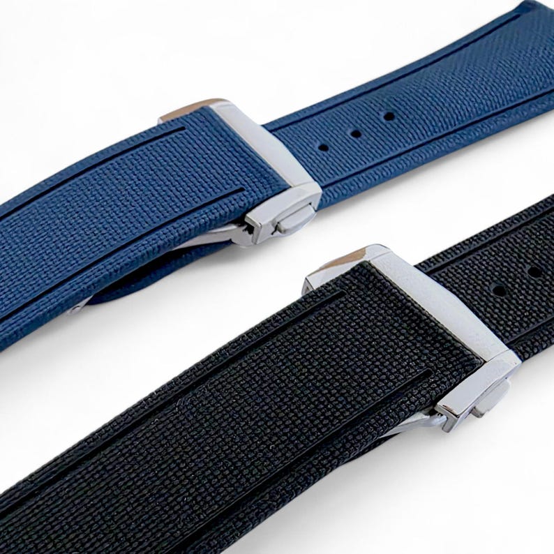 FKM Rubber Watch Strap Band Deployment Clasp Divers Quick Release 20mm ...