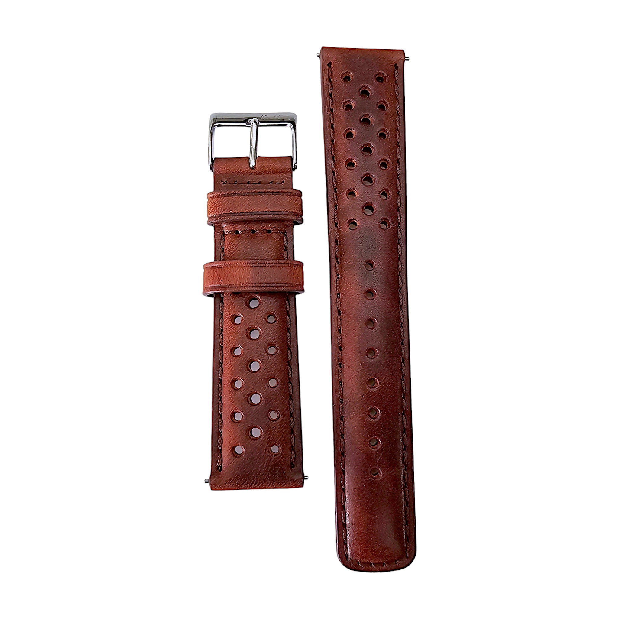 Horween Leather Rally Watch Strap Dark Brown 18mm, 20mm, 21mm, 22mm - Etsy