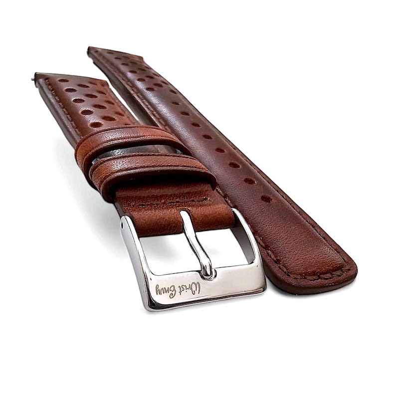 Horween Leather Rally Watch Strap Dark Brown 18mm, 20mm, 21mm, 22mm - Etsy