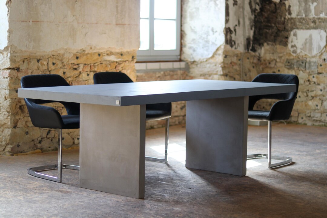 Dining Table Made of Lightweight Concrete microcement - Etsy