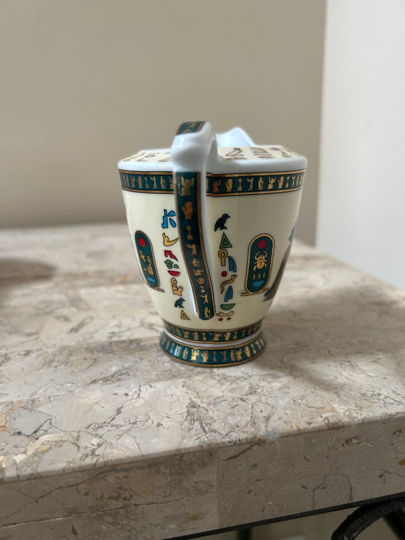 Egyptian Pharaohs Porcelain Milk Saucer - Etsy