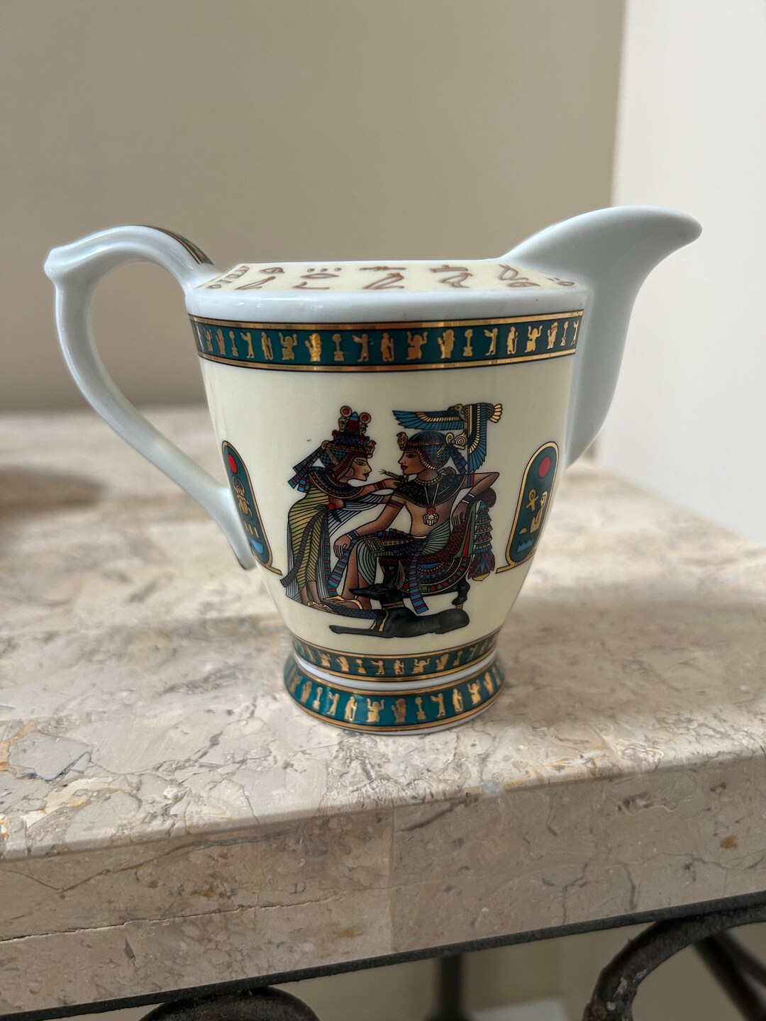 Egyptian Pharaohs Porcelain Milk Saucer - Etsy