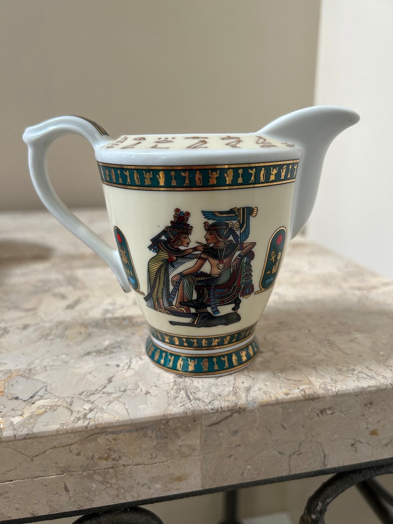 Egyptian Pharaohs Porcelain Milk Saucer - Etsy