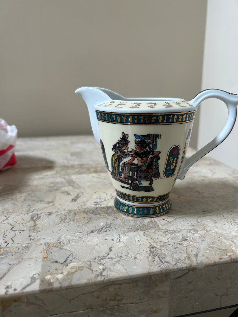 Egyptian Pharaohs Porcelain Milk Saucer - Etsy