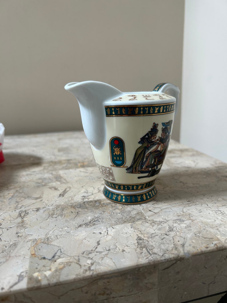 Egyptian Pharaohs Porcelain Milk Saucer - Etsy