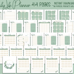 Eucalyptus Daily Life Planner, Monthly Planner, Life Organizer - Etsy
