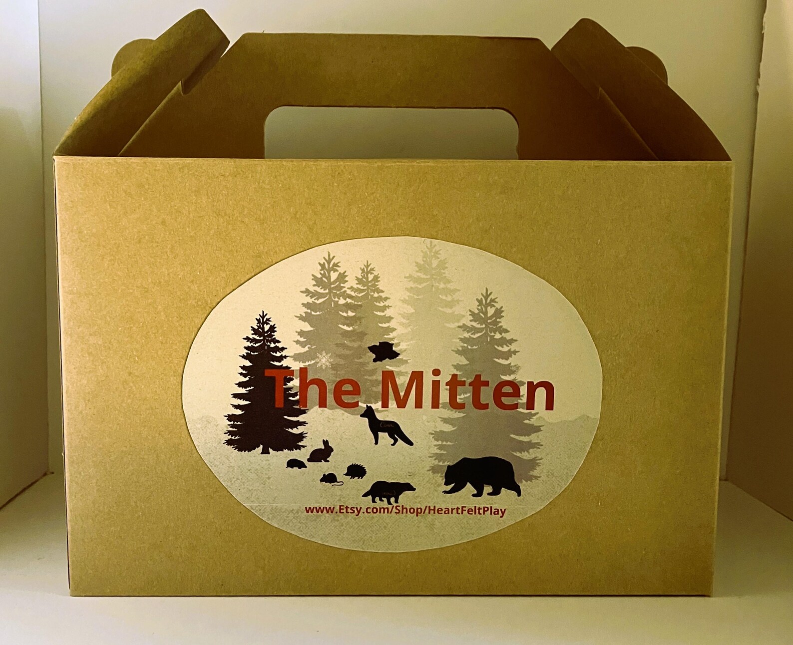 The Mitten Finger Puppet Gift Boxed Set Snow White Mittens & 8 Finger ...