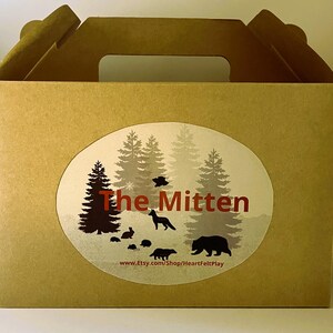 The Mitten Finger Puppet Gift Boxed Set Snow White Mittens & 8 Finger ...