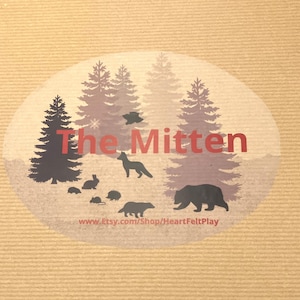 The Mitten Finger Puppet Gift Boxed Set Snow White Mittens & 8 Finger ...