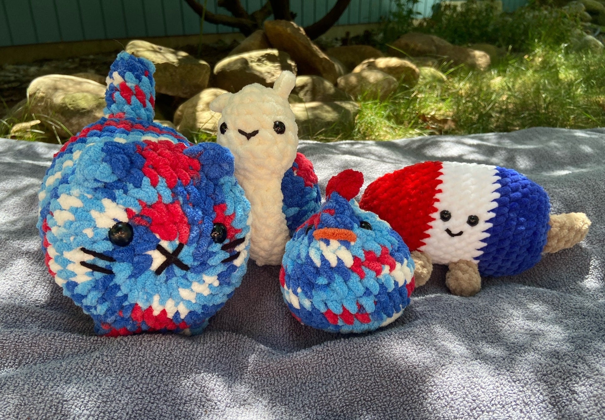 Patriotic Pals bomb Pop Crochet Bomb Pop Crochet Plushie Amigurumi ...