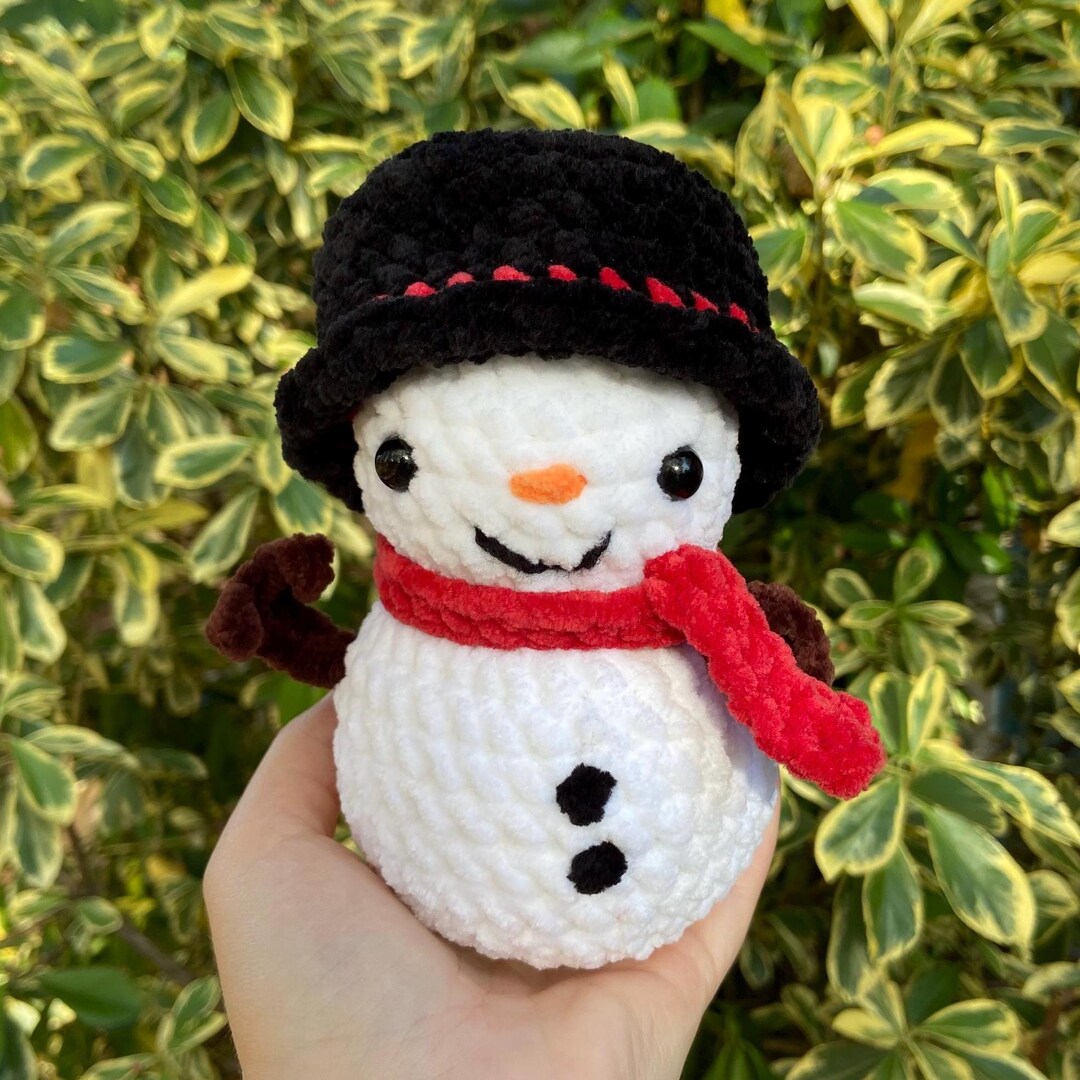 Snowman Plushie Crochet Snowman Snowman Amigurumi Snow Day Winter ...