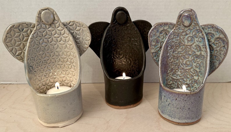Ceramic Angel Candle Holders - Etsy