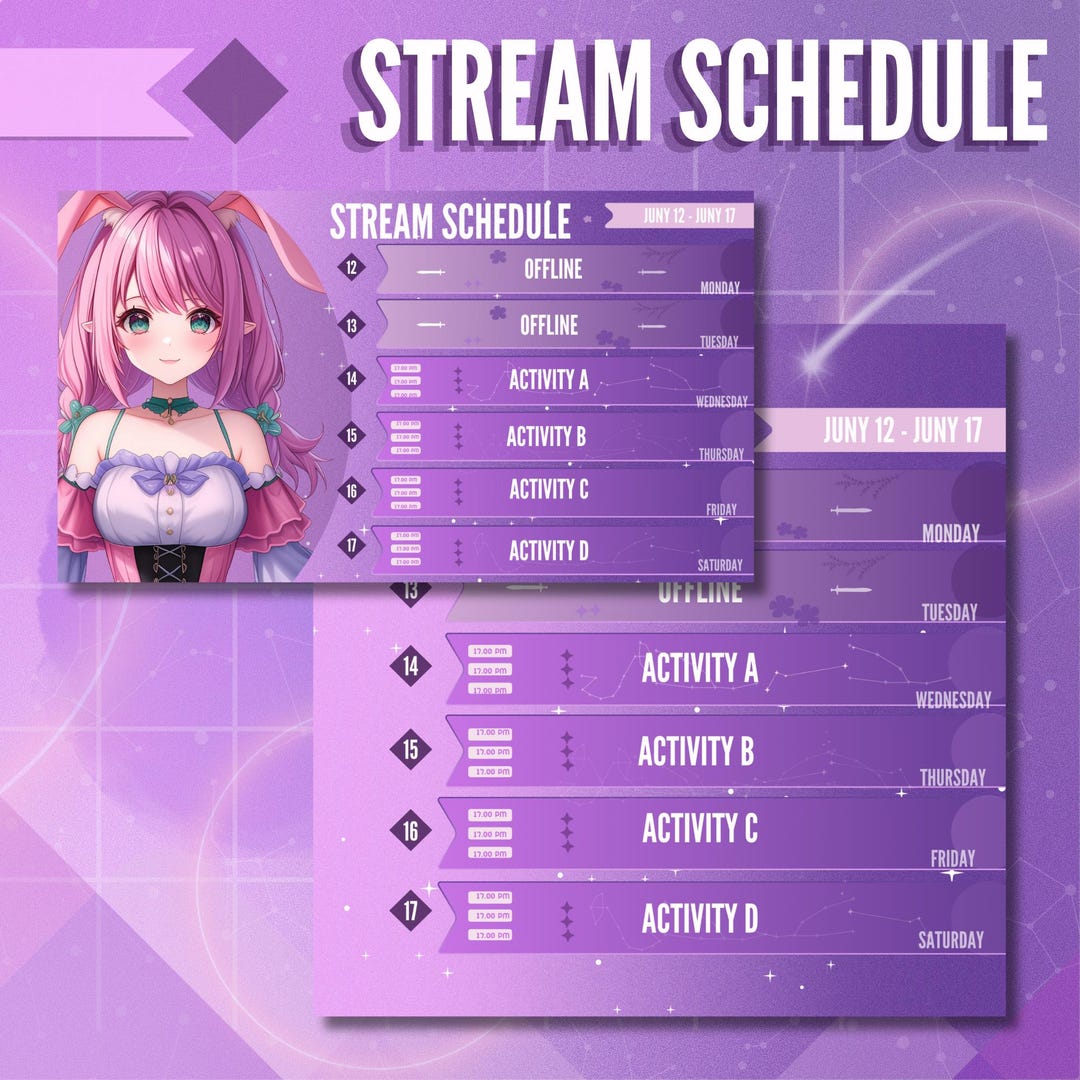 Live Streaming Schedule | Stream Week Schedule | Cottagecore Stream ...