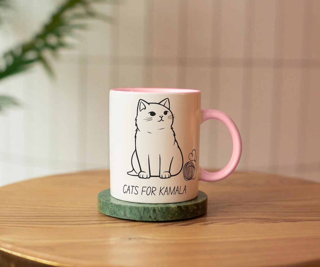 Cats for Kamala Harris 2024, Kamala Harris 2024, Coffee Cup, Democrat ...