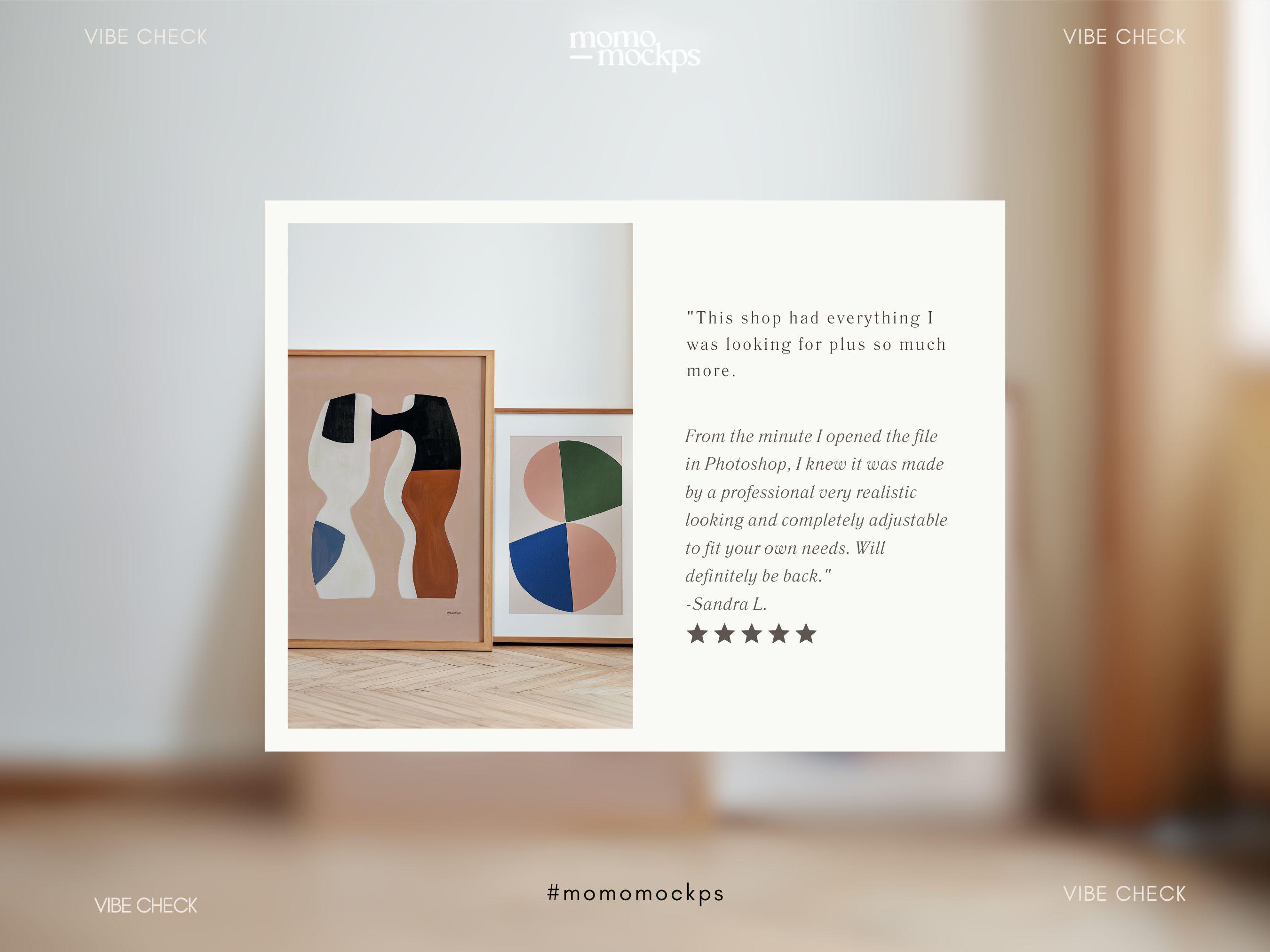 Leaning Frame Poster Mockup | Minimal Wood Frame Template for Prints ...