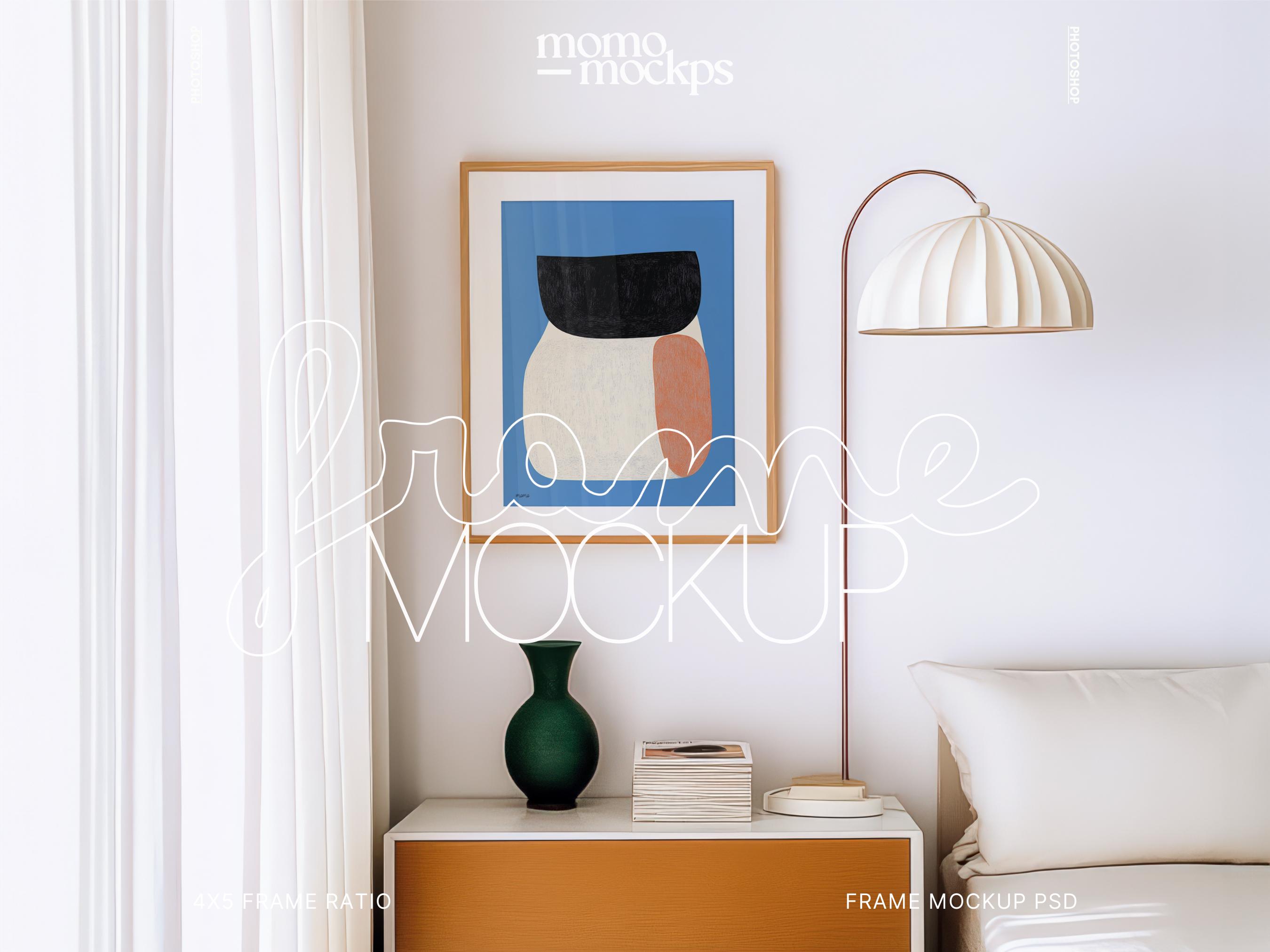 4x5 Frame Poster Mockup | Scene PSD Digital Template for Artwork ...