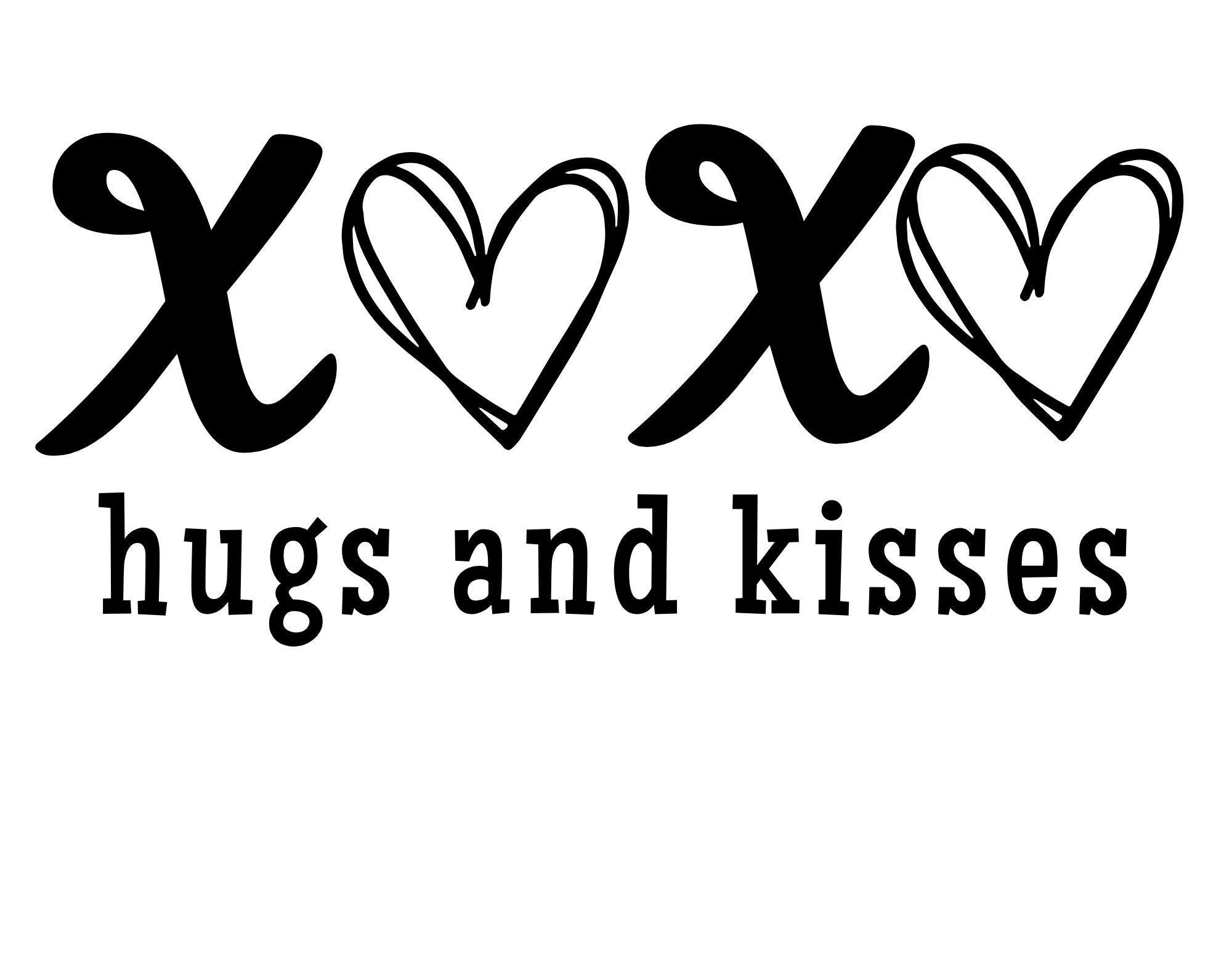 XOXO Hugs and Kisses PNG and SVG, Hugs and Kisses Gifts, Valentines Day ...