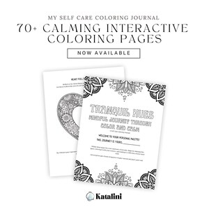 Self Care Adult Coloring Pages Journal Planner Printable Downloadable ...