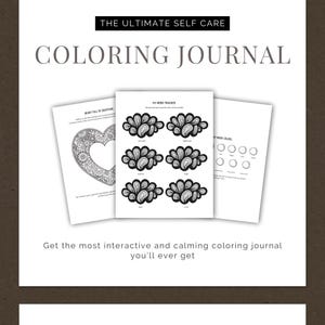 Self Care Adult Coloring Pages Journal Planner Printable Downloadable ...