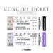 Custom Concert Ticket Template Personalized Event Ticket Surprise ...