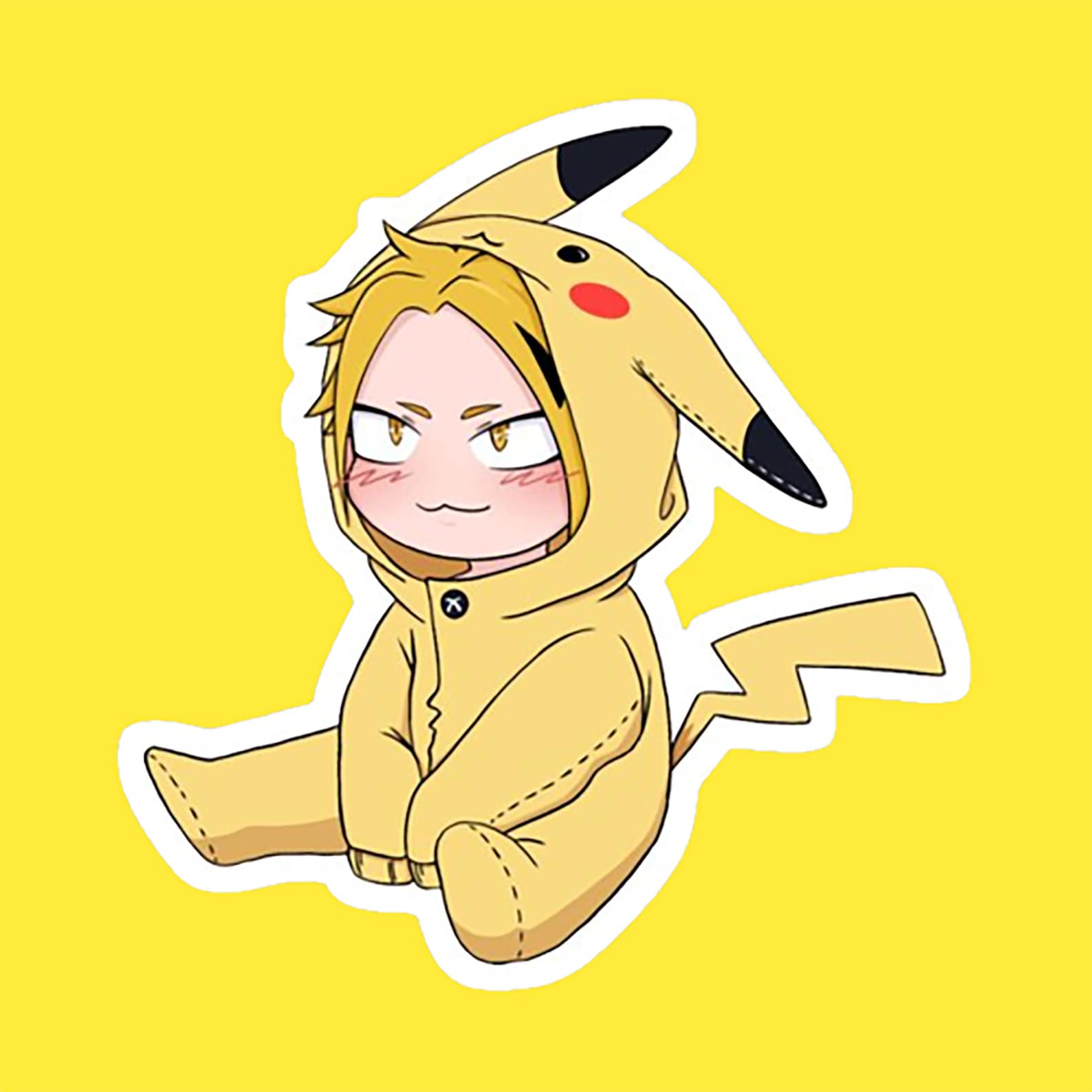 Cute Denki Kaminari Sticker Denki Chibi Sticker Mha Denki Etsy