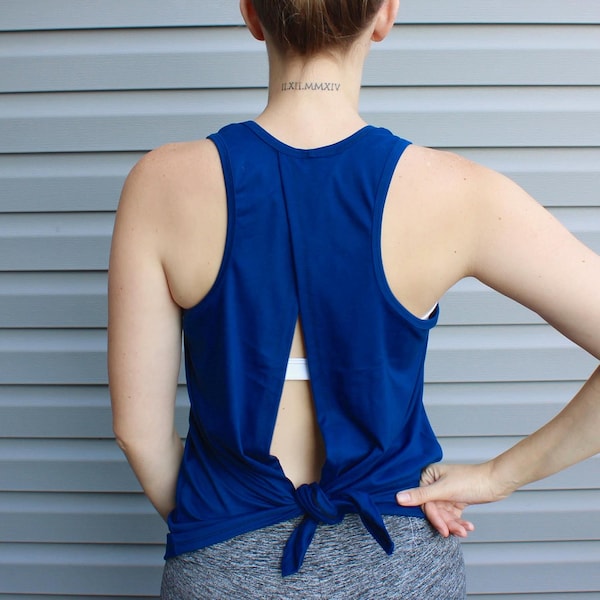 Open Back Gym Top - Etsy