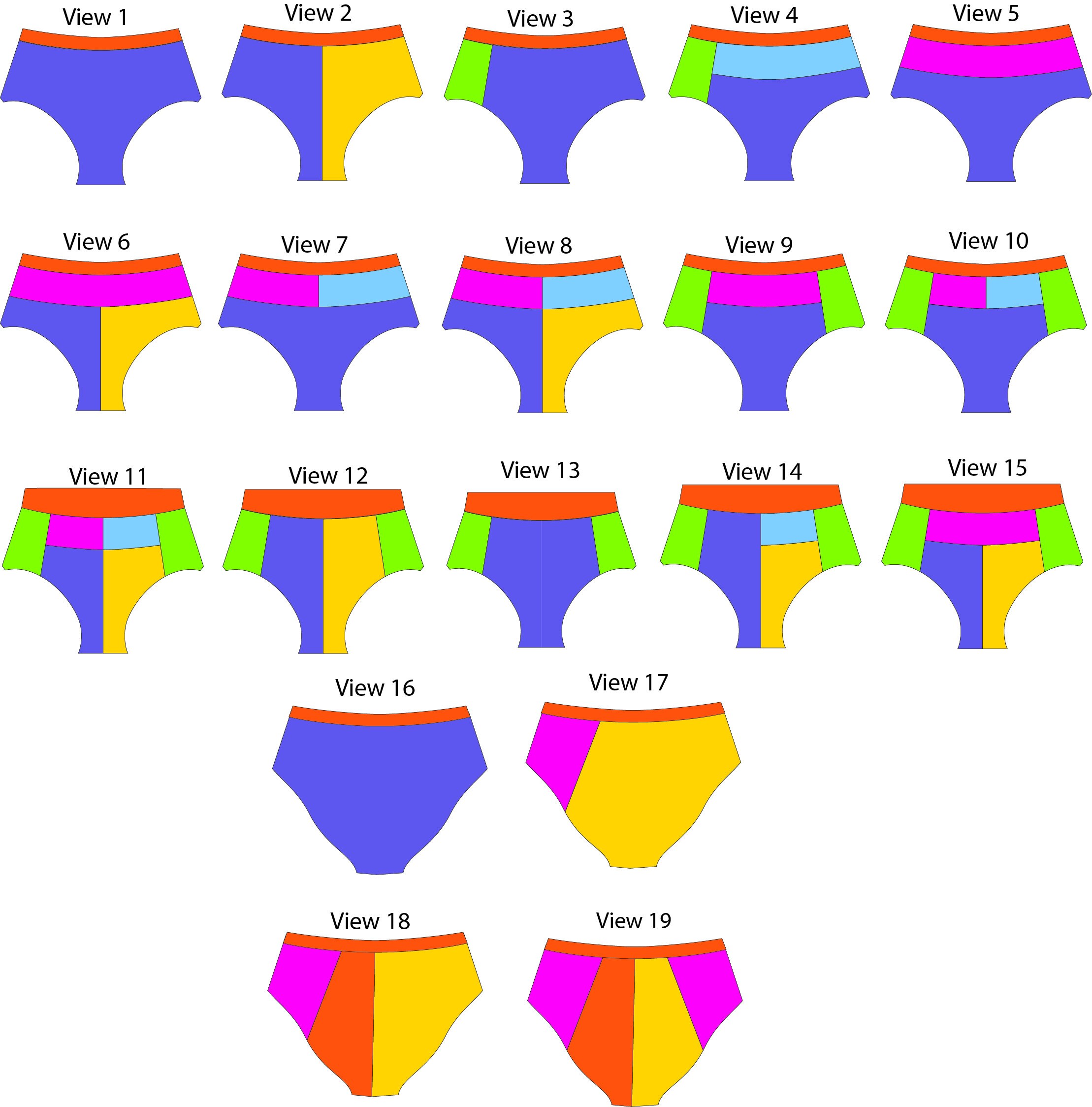Tangled Swim Bottoms PDF Pattern Sizes B-M - Etsy