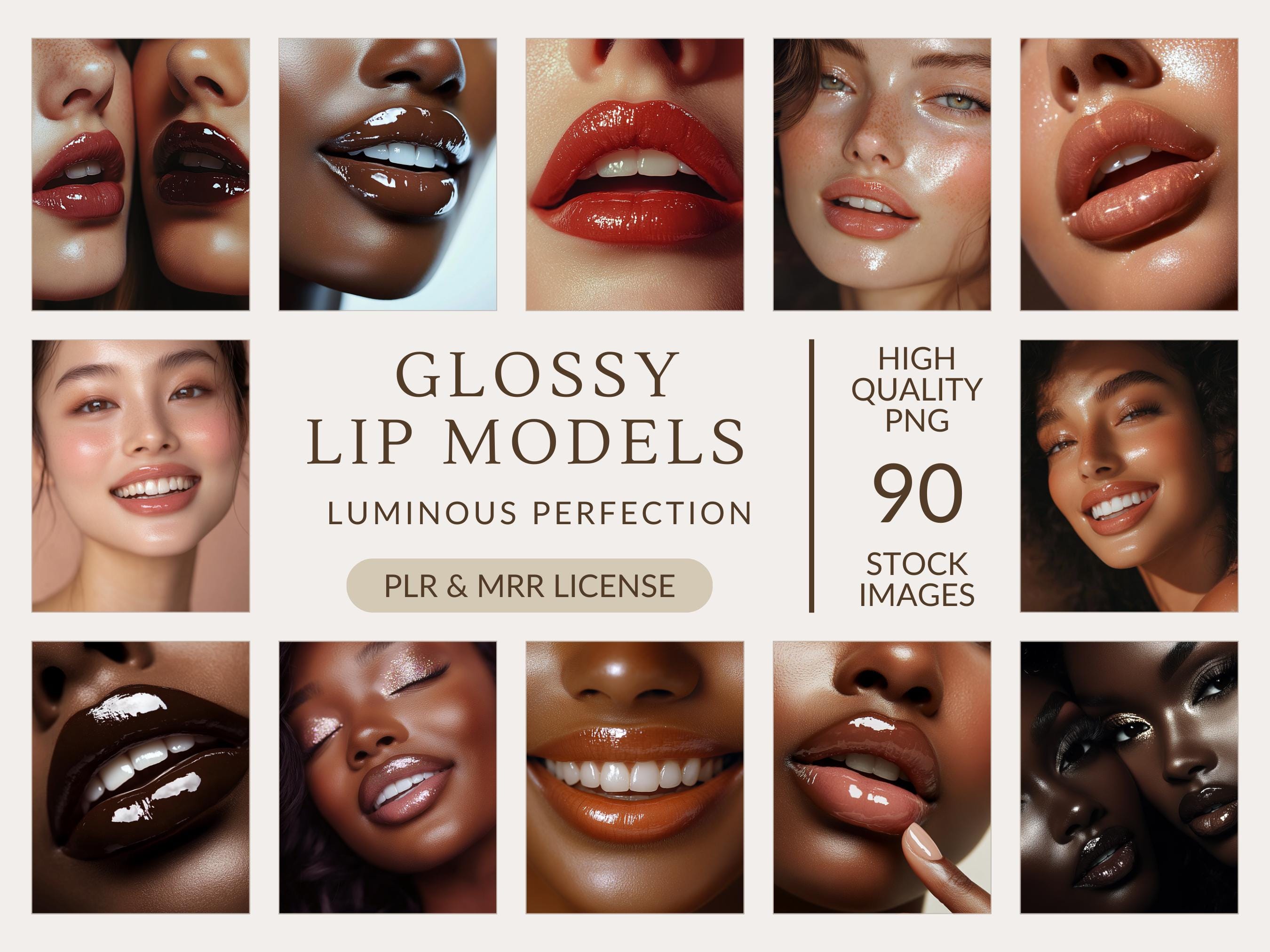 Lipgloss Stock Photos Lip Gloss Female Beauty Model Lip Swatch Product ...
