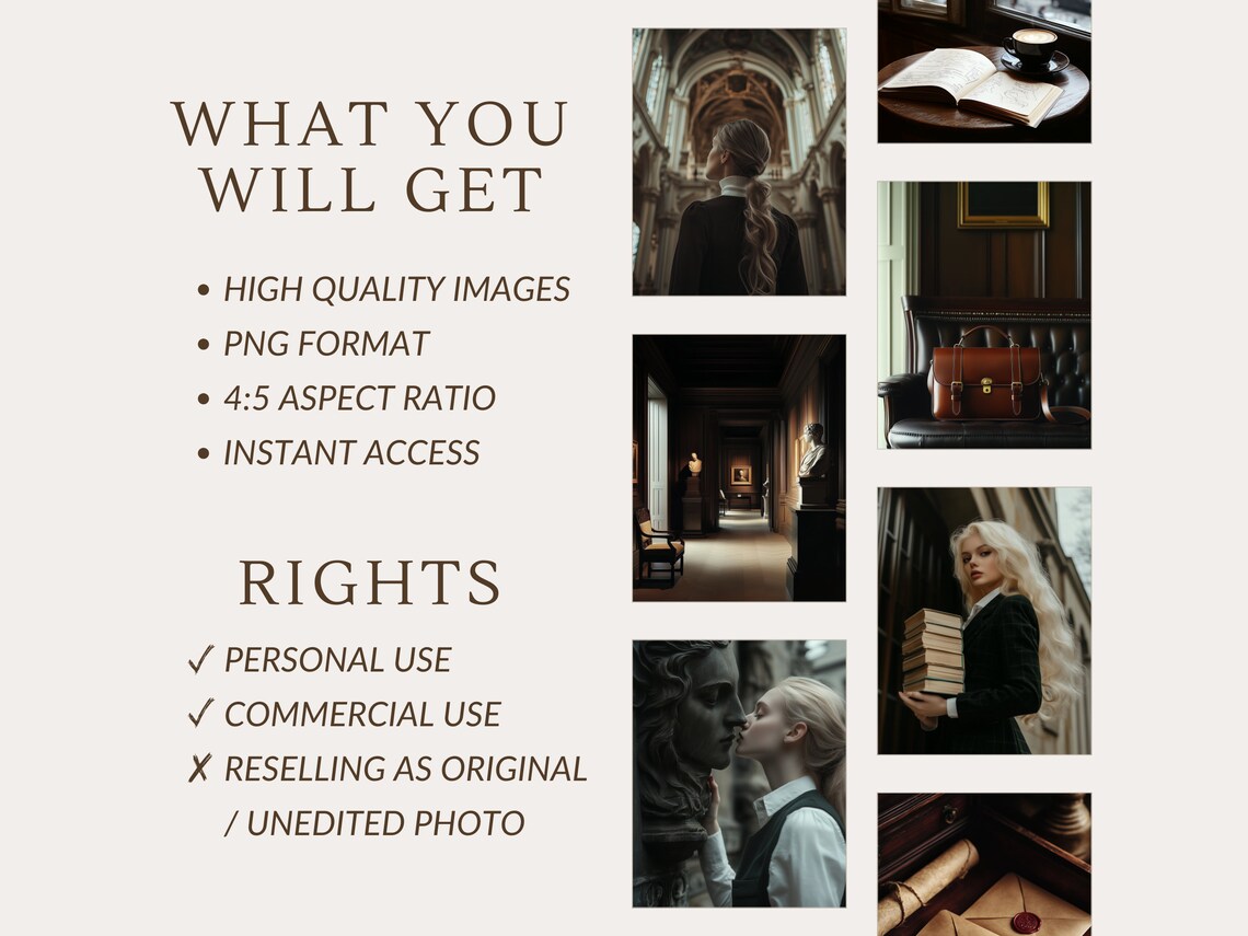 Dark Academia Aesthetics Stock Photos Vintage Academy Preppy Woman ...