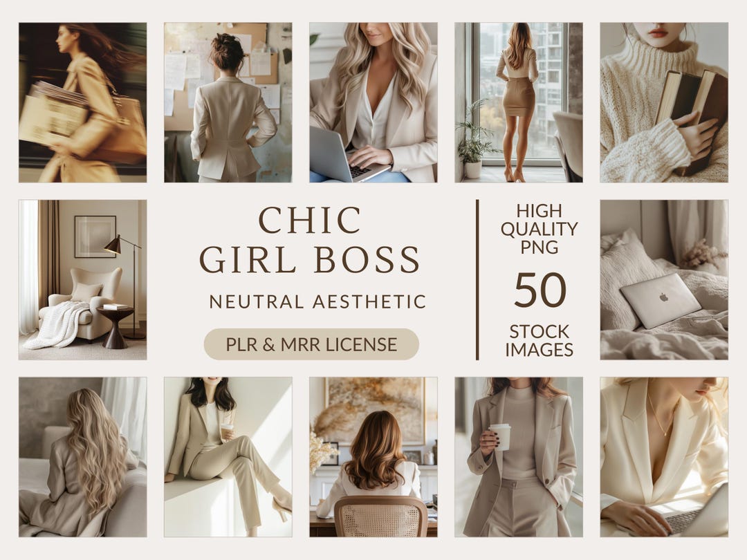 Business Girlboss Stock Photos Neutral Aesthetics Working Woman Office ...