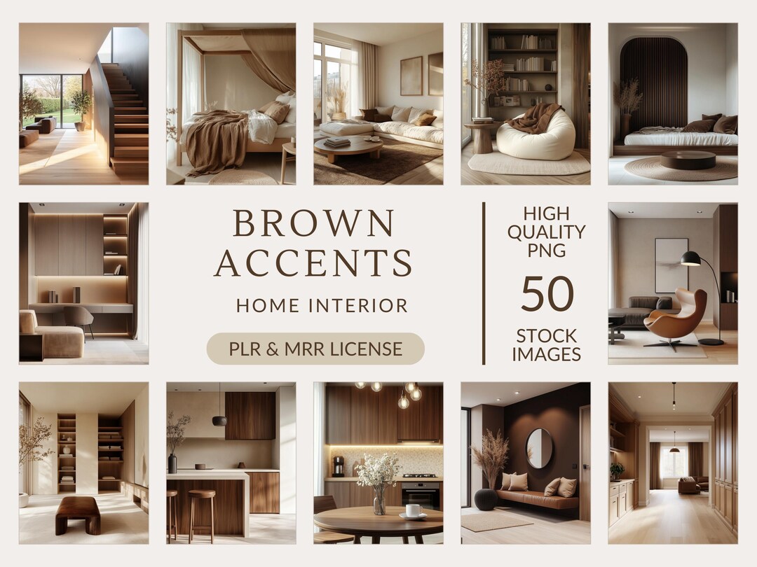 Neutral Home Interior Stock Photos Brown Aesthetic House Interior ...
