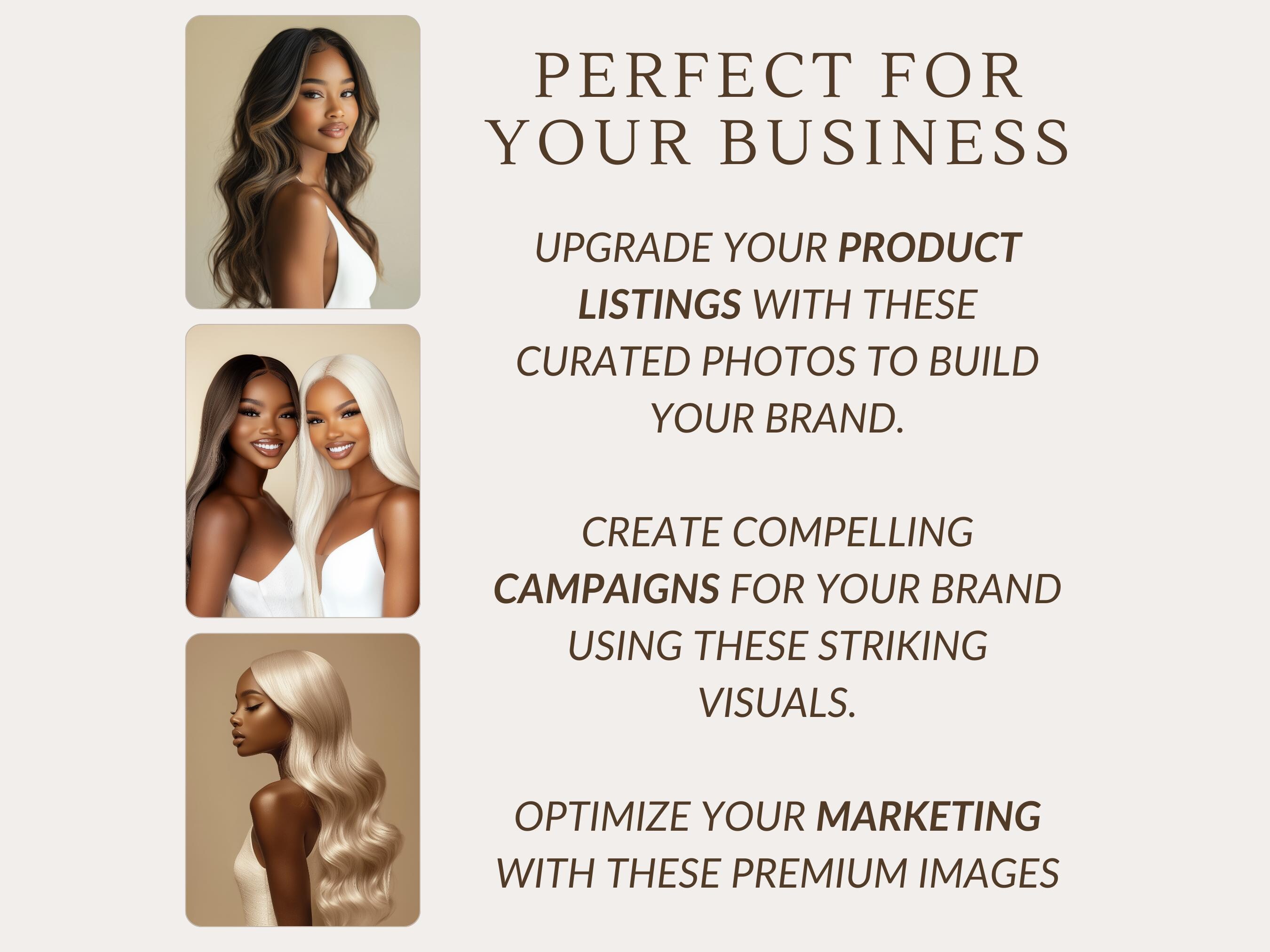 Melanin Stock Photos Hair Luxurious Beautiful Female Models Hair ...