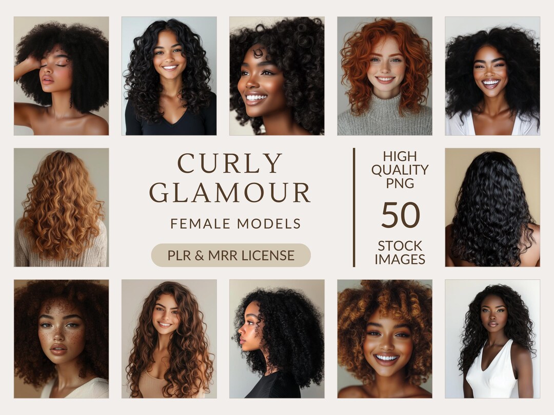 Curly Hair Stock Photos Haircare Natural Curls Female Model Melanin ...