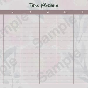 Time Blocking Schedule Printable Planner Template Long Sized - Etsy