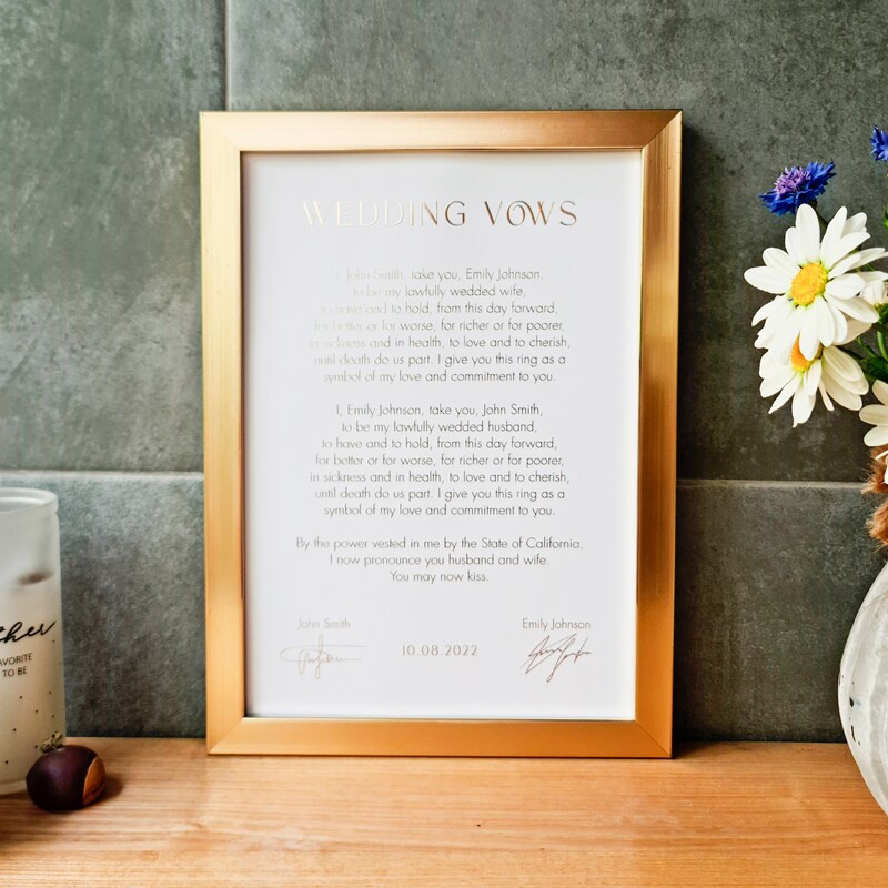 Wedding Vow Art - Etsy