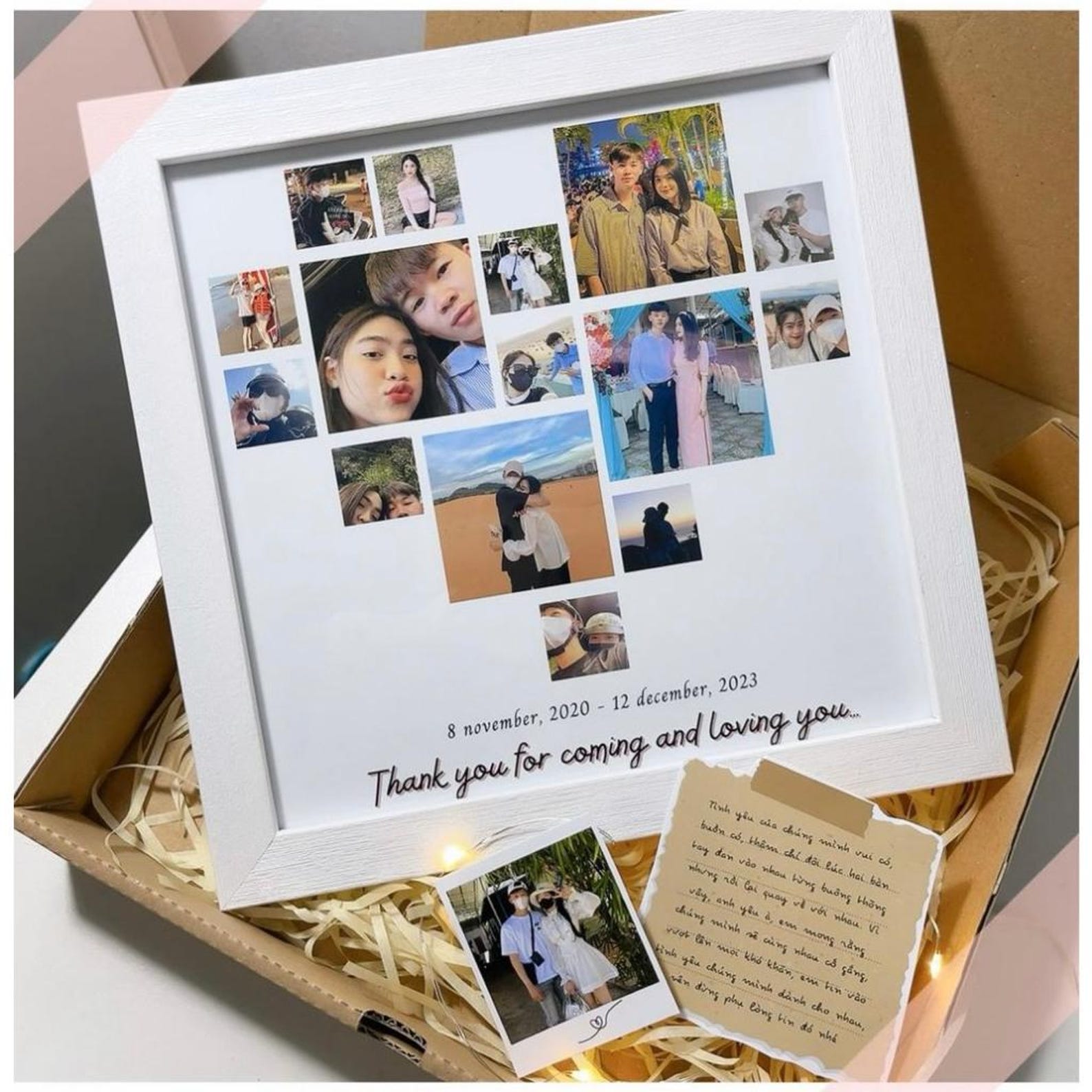 Personalized Photo Frame, Weeding Keepsake Photo Album, Custom Photo ...