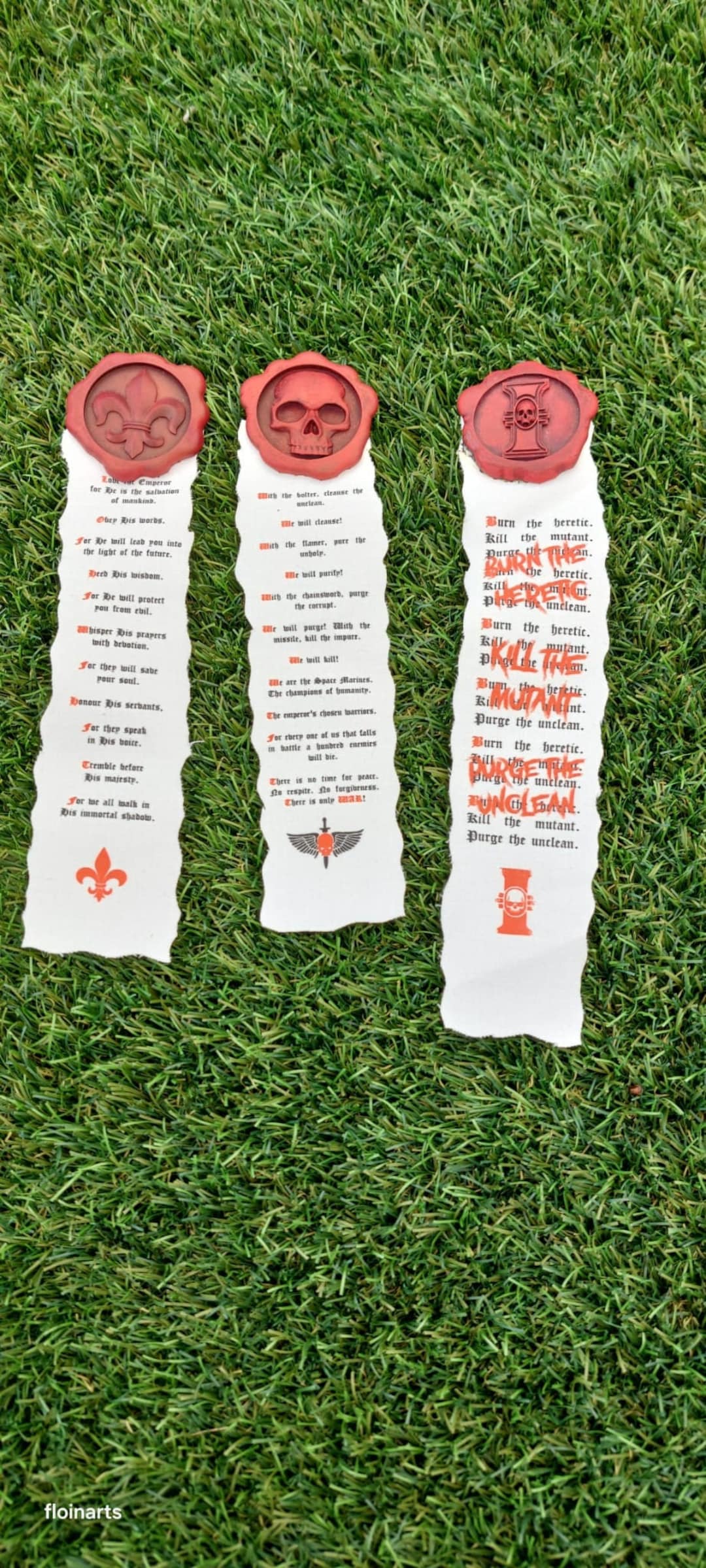 W40k Litany of Purity Seals on Cloth - Etsy