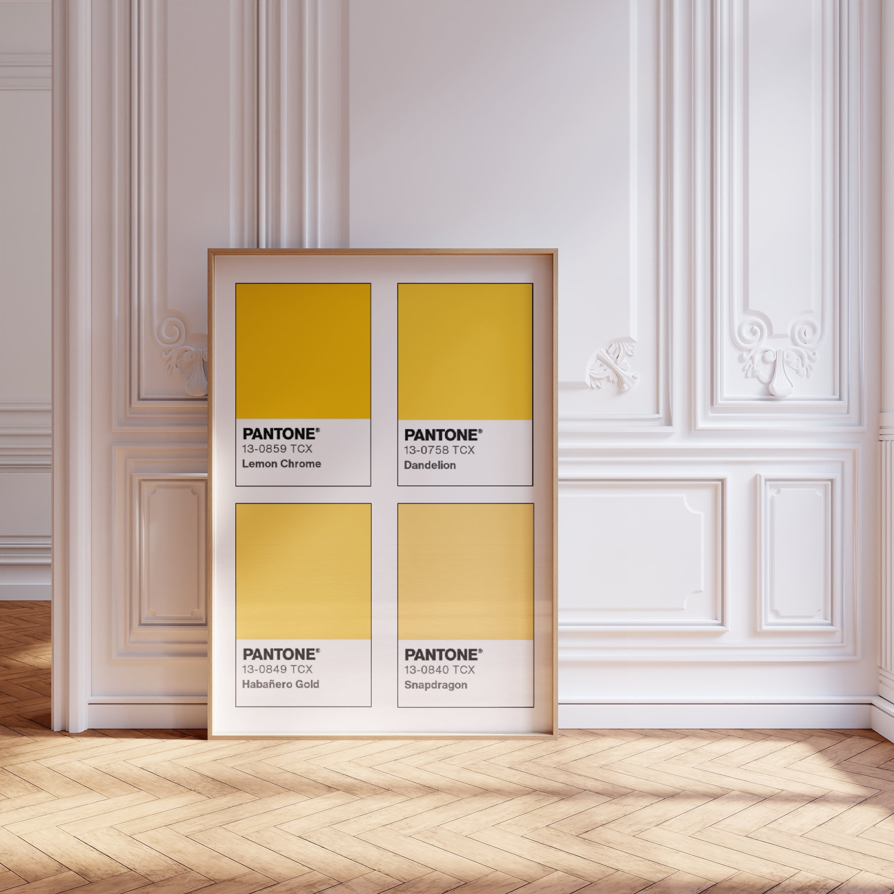 Yellow Pantone Color Palette | Yellow Pantone Color | Maximalist Poster ...