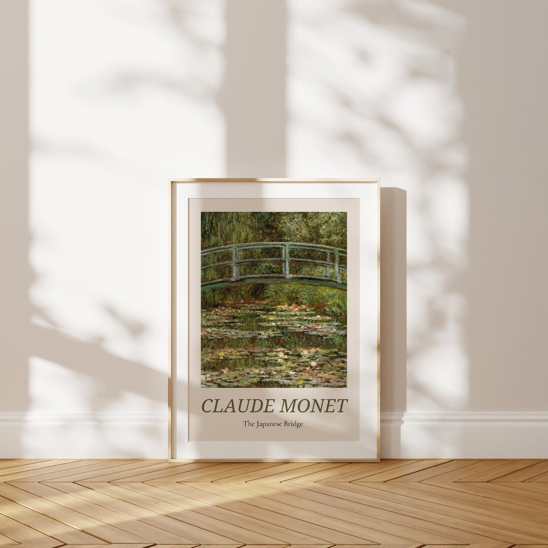 Monet Japanese Bridge Exhibition Poster | Monet Artwork | Claude Monet ...
