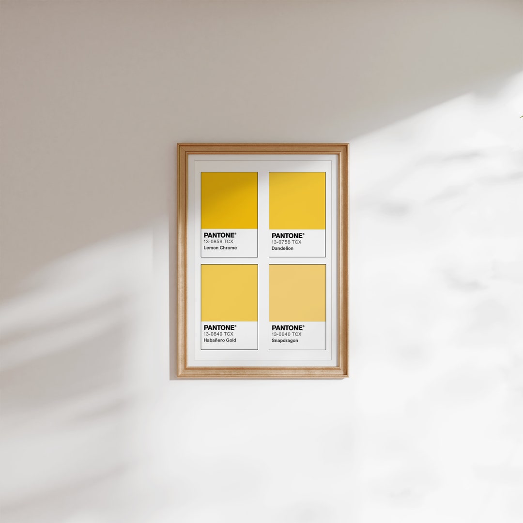 Yellow Pantone Color Palette | Yellow Pantone Color | Maximalist Poster ...