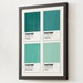 Teal Pantone Color Design Teal Pantone Color Pantone Art Color Palette ...