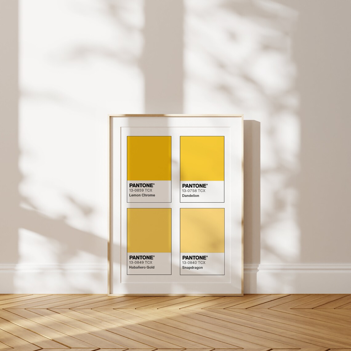 Yellow Pantone Color Palette | Yellow Pantone Color | Maximalist Poster ...